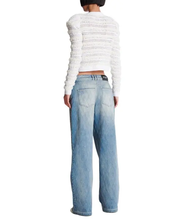 Balmain Diamond Washed Denim Straight-fit Jeans