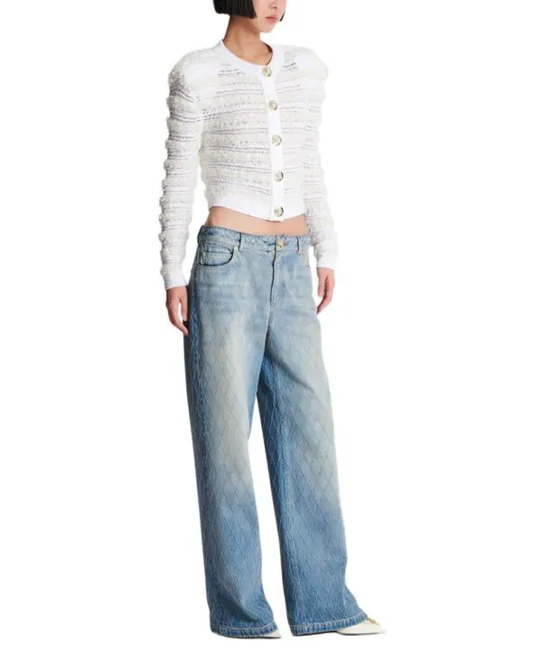 Balmain Diamond Washed Denim Straight-fit Jeans