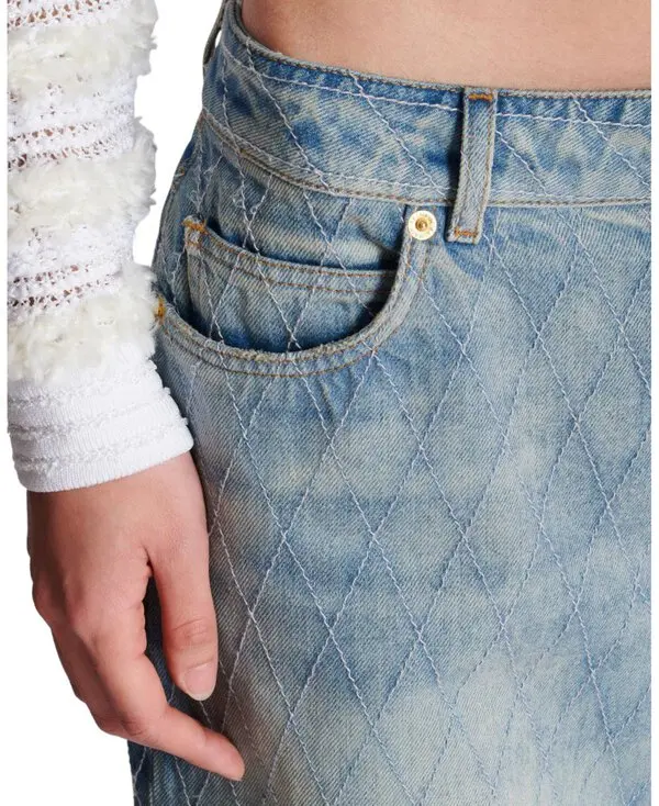 Balmain Diamond Washed Denim Straight-fit Jeans