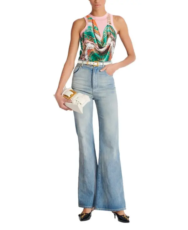 Balmain Flared Denim Jeans - Blue