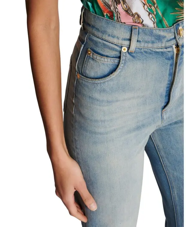 Balmain Flared Denim Jeans - Blue