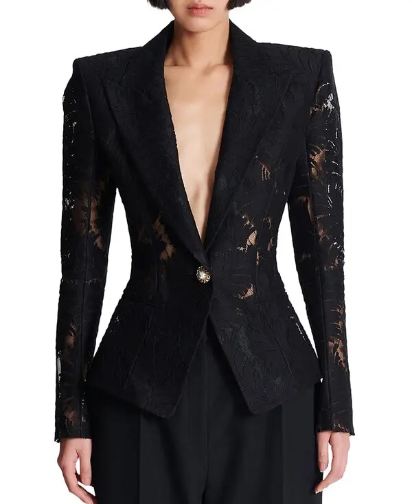 Balmain Fitted Lace Jacket