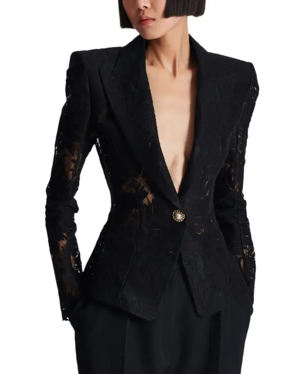 Balmain Fitted Lace Jacket