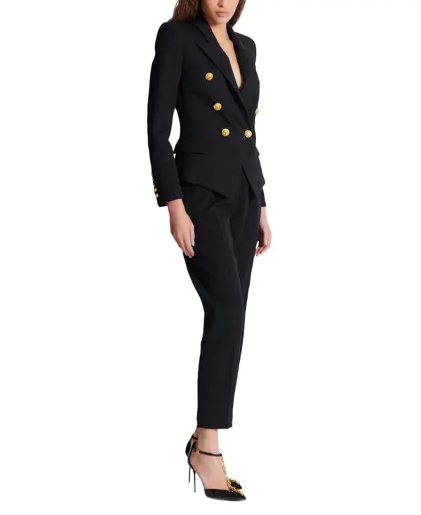 Balmain Grain De Poudre 6-button Fitted Jacket