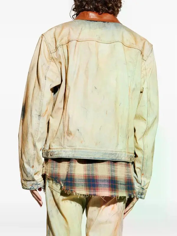 Dsquared2 Leather-panel Jacket - Neutrals
