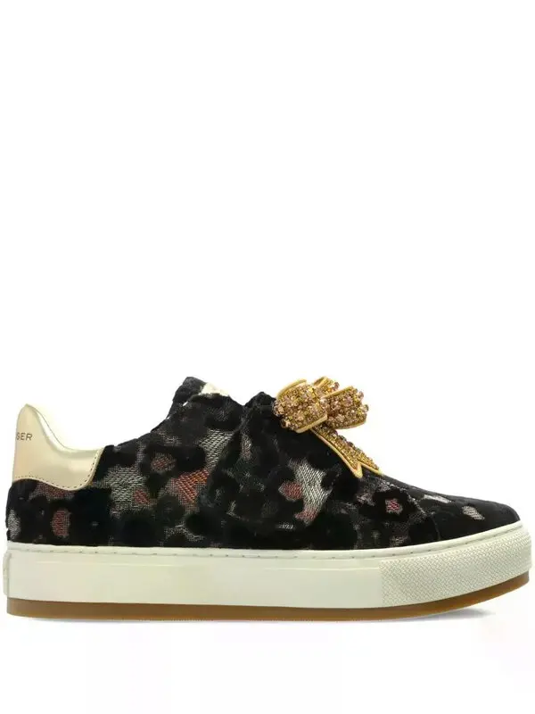 Kurt Geiger Laney Bow Detail Sneakers - Black