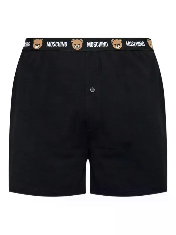 Moschino Logo-waistband Boxers - Black