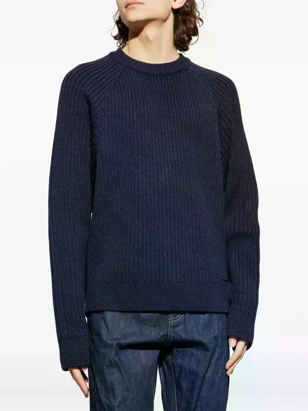 Dsquared2 Ribbed Crewneck Sweater - Blue