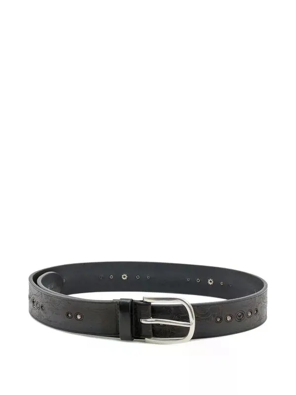 ORTIGNI Stud-embellished Belt - Black