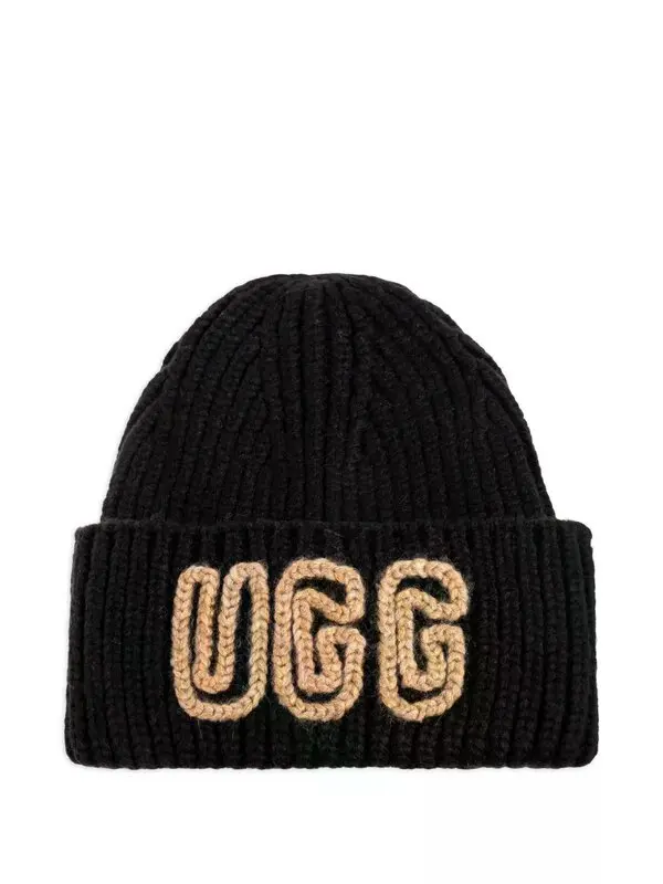 UGG Logo-embroidered Beanie - Black