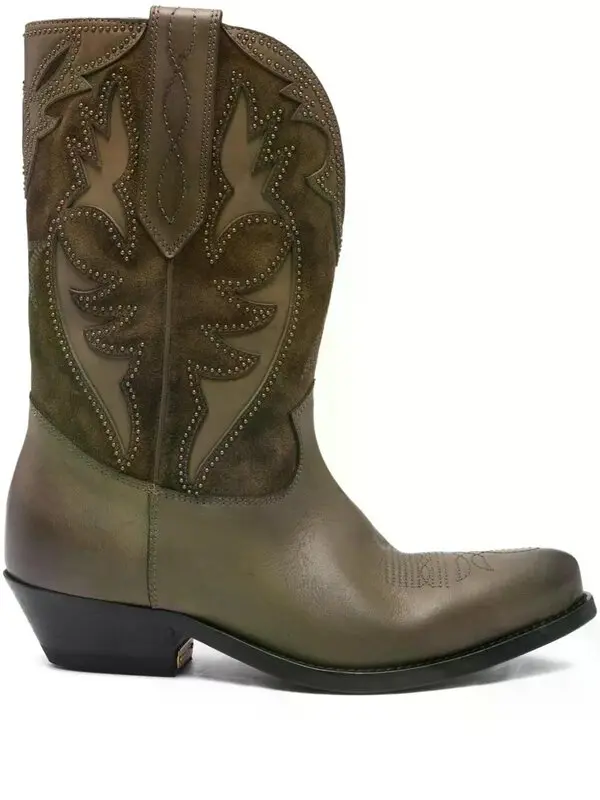 GOLDEN GOOSE Suede-appliqué Boots - Neutrals