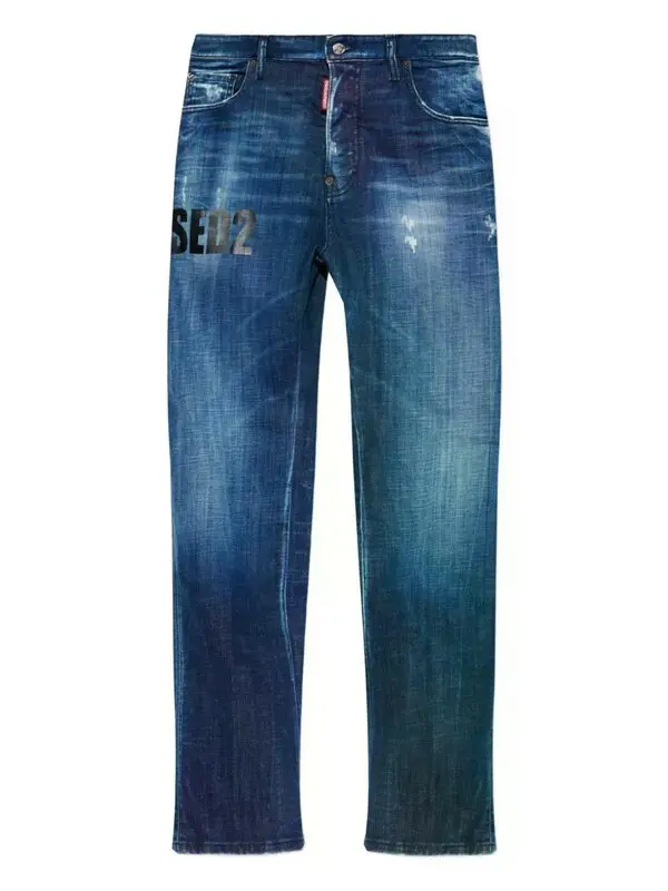 Dsquared2 Distressed Logo Jeans