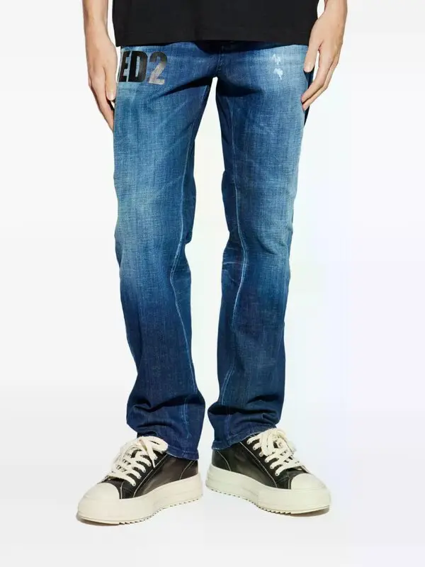 Dsquared2 Distressed Logo Jeans