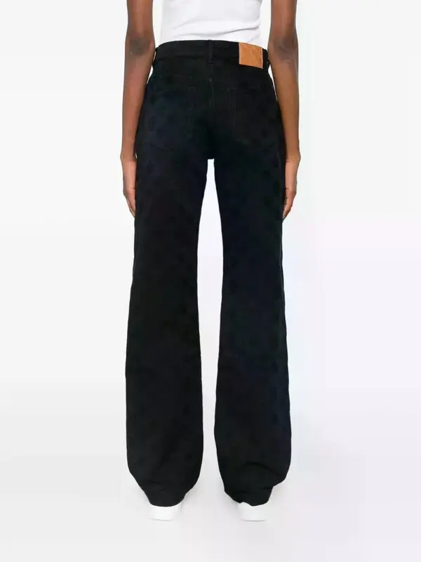 Casablanca Monogram-print Straight Leg Jeans