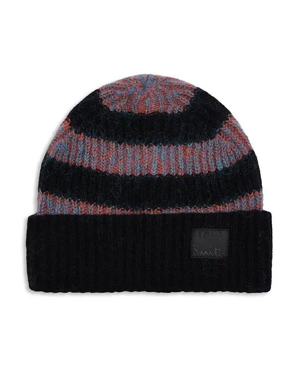 Paul Smith Marv Striped Beanie - Black