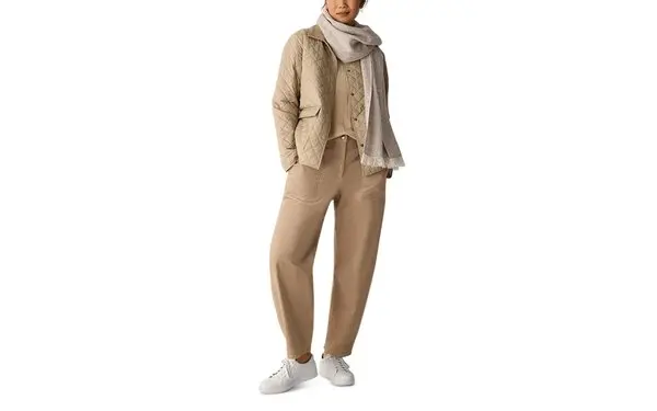 Eileen Fisher Ankle Barrel Pants - Biscuit