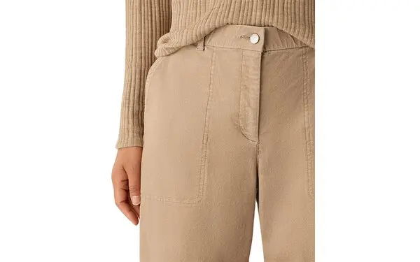 Eileen Fisher Ankle Barrel Pants - Biscuit