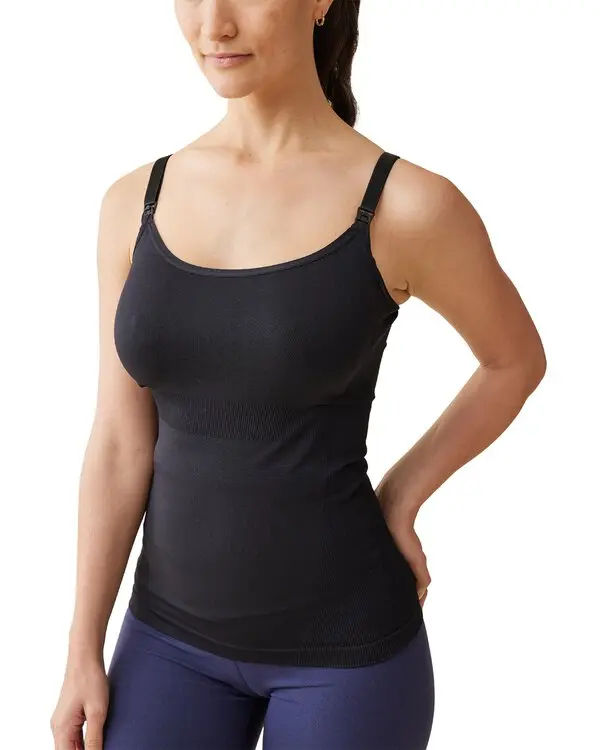 INGRID & ISABEL Postpartum Shaping Cami Set - Black/ Black