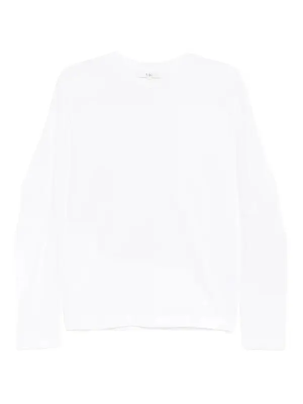 Tibi Long Sleeve Crewneck T-shirt