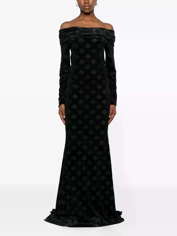 ALESSANDRO LEGORA Diamond-pattern Gown