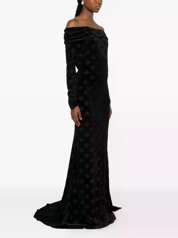 ALESSANDRO LEGORA Diamond-pattern Gown