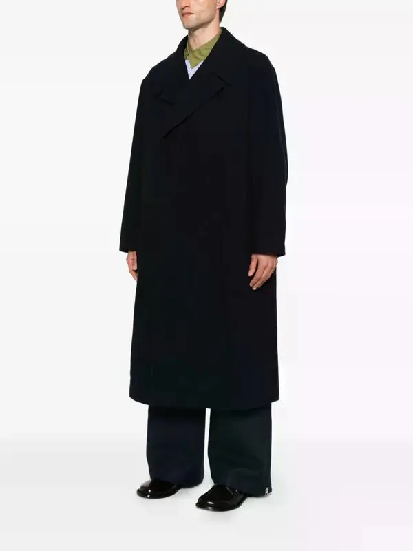 Yohji Yamamoto Pocketed Double-breasted Coat