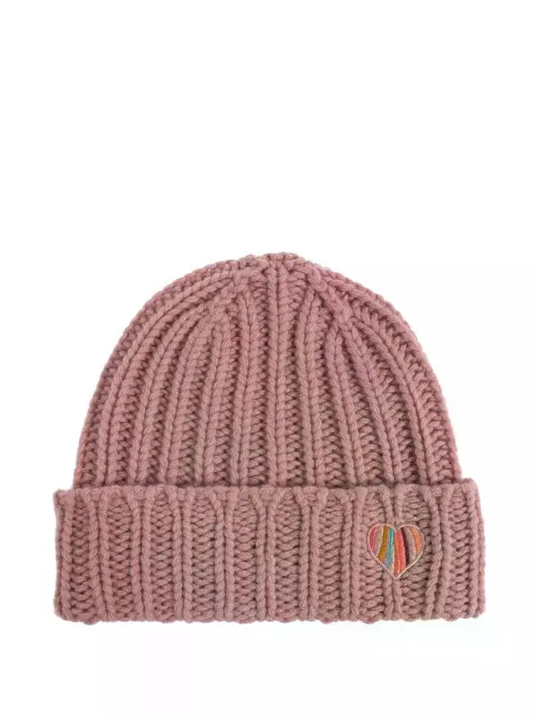 Paul Smith Ribbed Knit Beanie - Pink