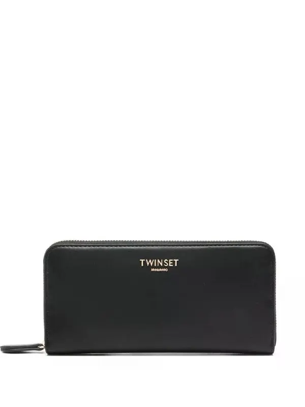 TWINSET Logo-appliqué Wallet - Black