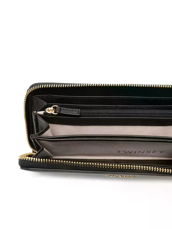 TWINSET Logo-appliqué Wallet - Black