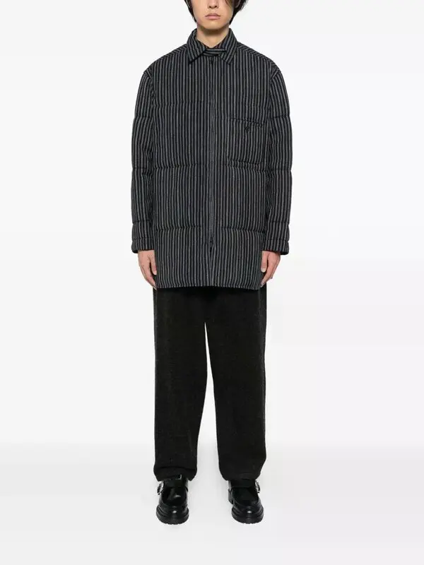 Yohji Yamamoto Stripe-printed Coat