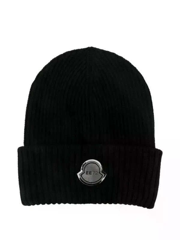 MONCLER X EE72 BY EDWARD ENNINFUL Ribbed Beanie - Black
