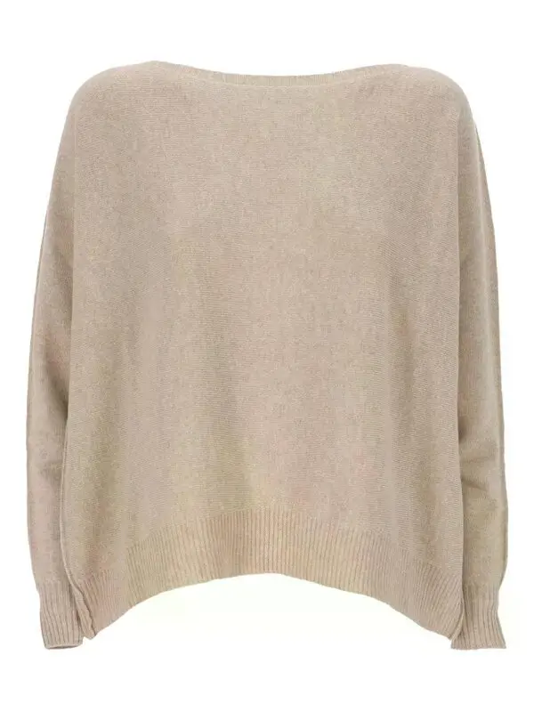 D.exterior Boat-neck Sweater
