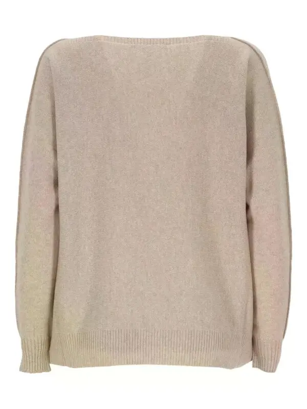 D.exterior Boat-neck Sweater