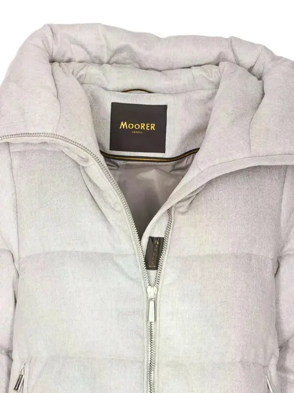 MOORER Padded-hooded Jacket - Neutrals