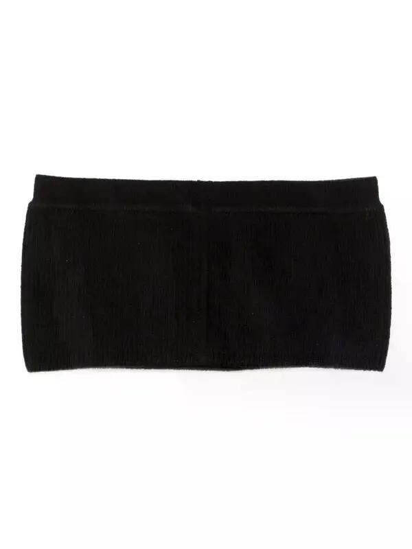 Rick Owens Fine-ribbed Bandeau Top - Black