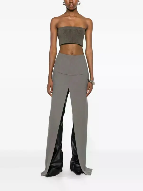 Rick Owens Fine-ribbed Cropped Top