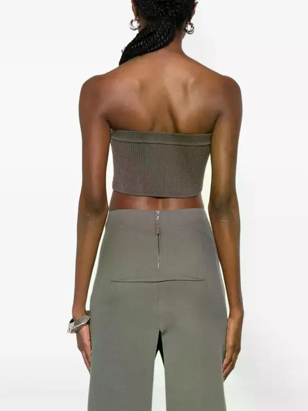 Rick Owens Fine-ribbed Cropped Top
