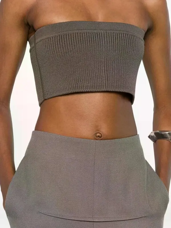 Rick Owens Fine-ribbed Cropped Top