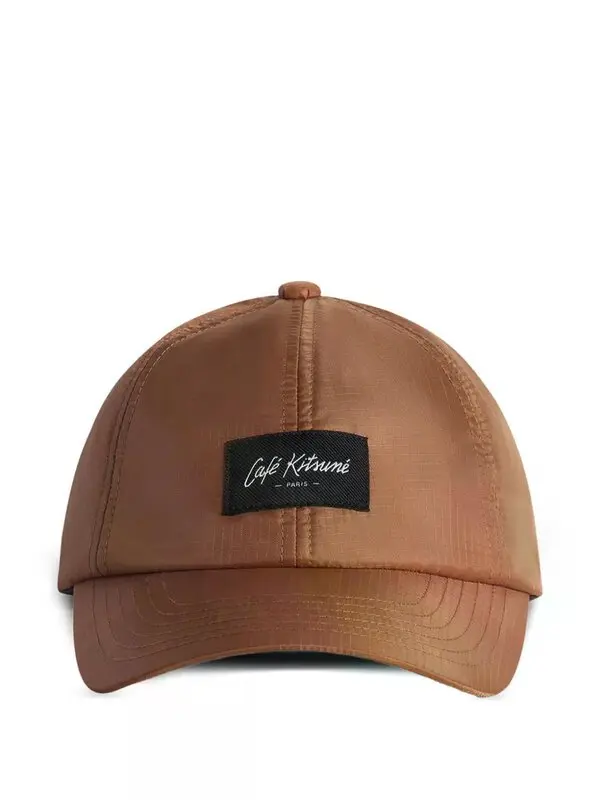 CAFÉ KITSUNÉ Logo-patch Cap - Brown