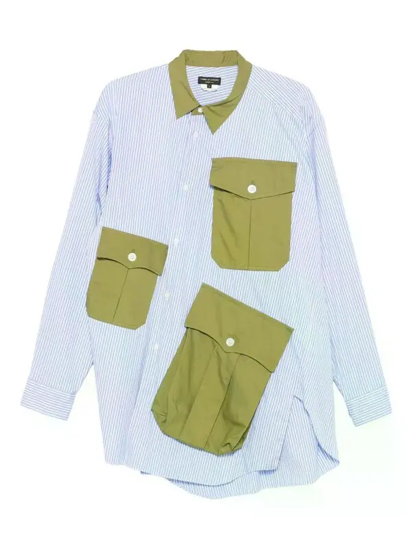 Comme Des Garçons Panelled Shirt - Blue