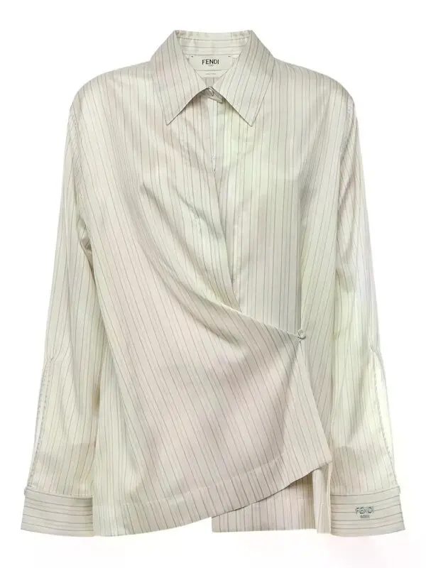 Fendi Striped Draped Shirt