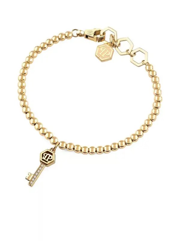 Philipp Plein Crystals Key-pendant Bracelet - Gold