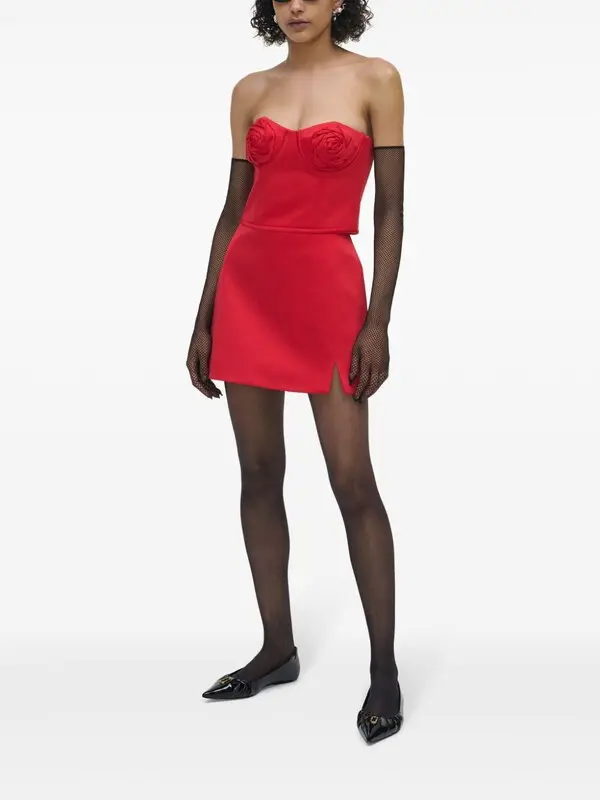 Marc Jacobs Duchess Satin Mini Skirt - Red