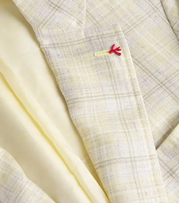 Isaia Wool-silk-linen Capri Blazer - Yellow