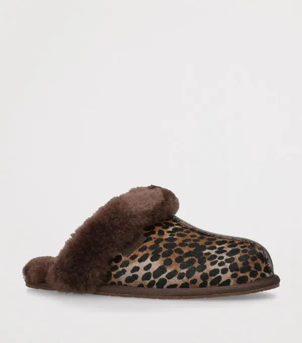 UGG Pony Hair Scuffette Caspian Slippers - Brown