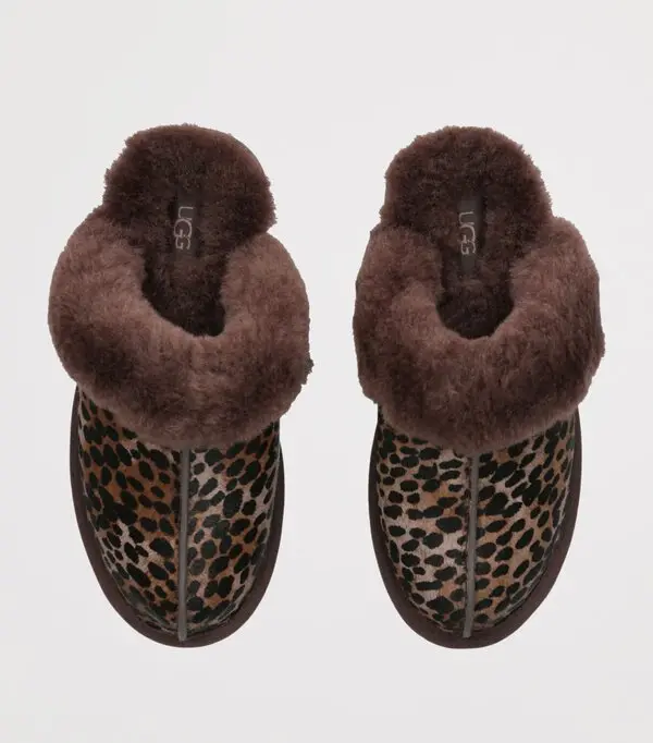 UGG Pony Hair Scuffette Caspian Slippers - Brown