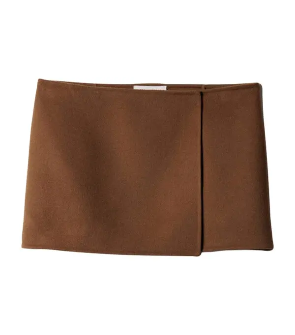 Miu Miu Wool-cashmere Wrap Mini Skirt