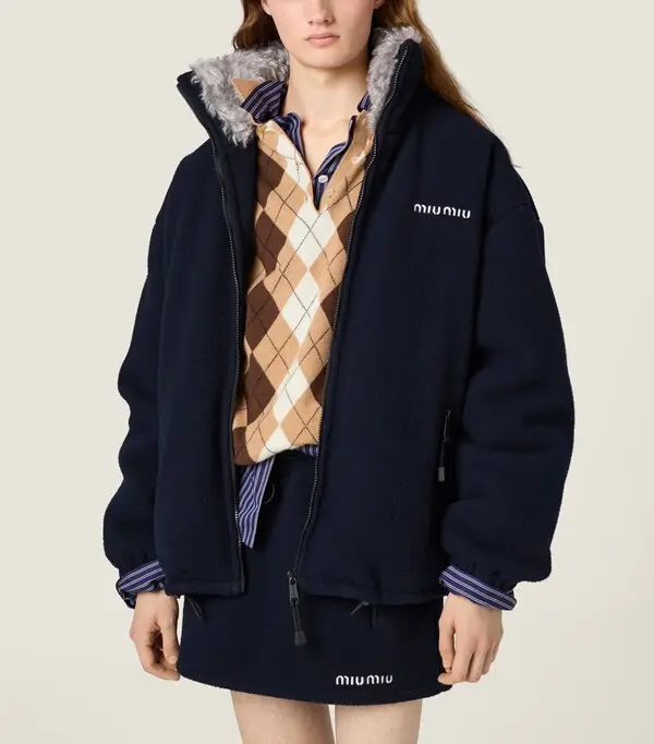 Miu Miu Fleece Mini Skirt