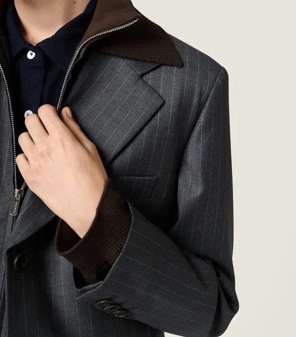 Miu Miu Wool Pinstripe Blazer