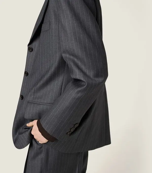Miu Miu Wool Pinstripe Blazer